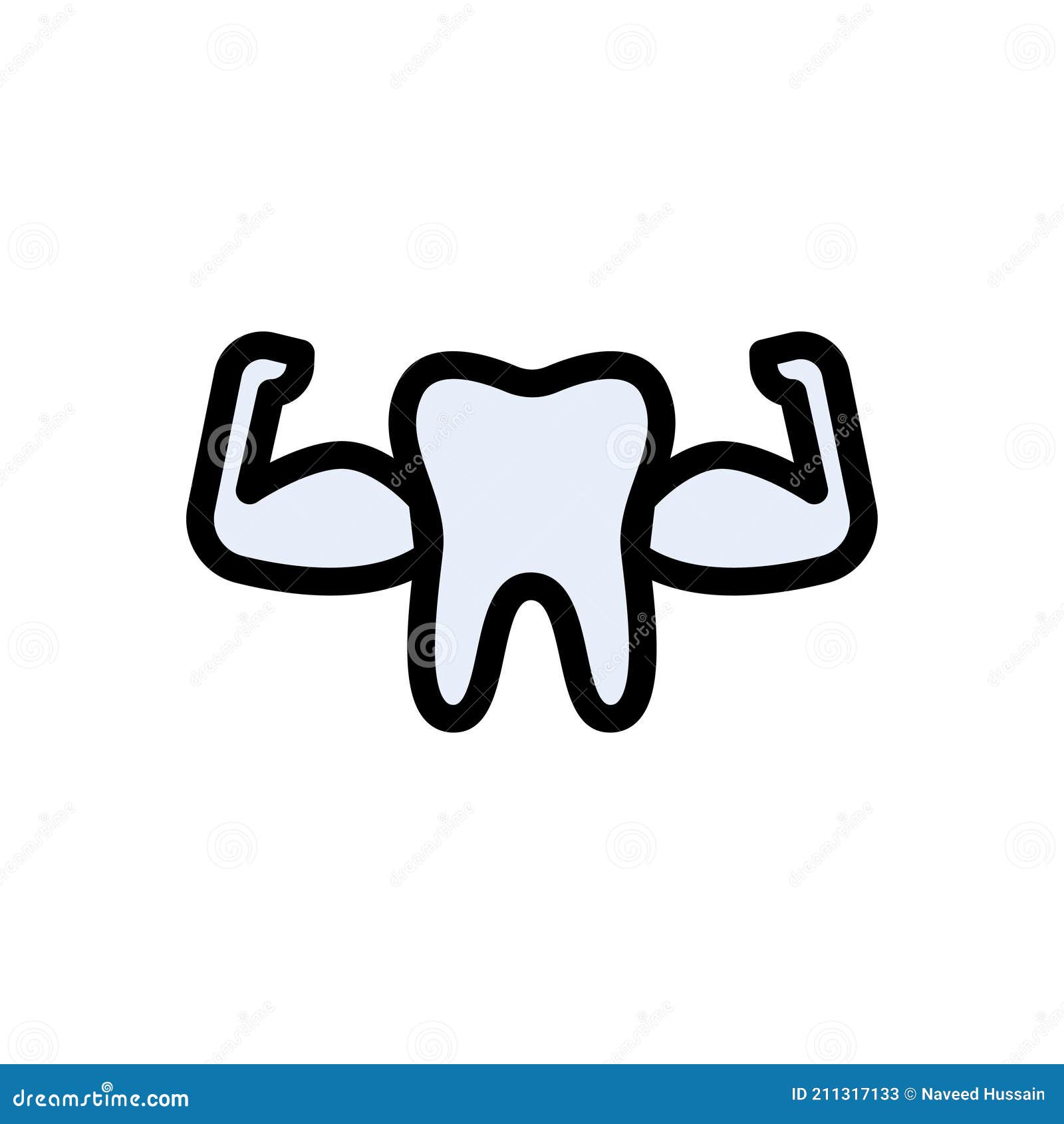 Strong teeth stock vector. Illustration of dentistry - 211317133