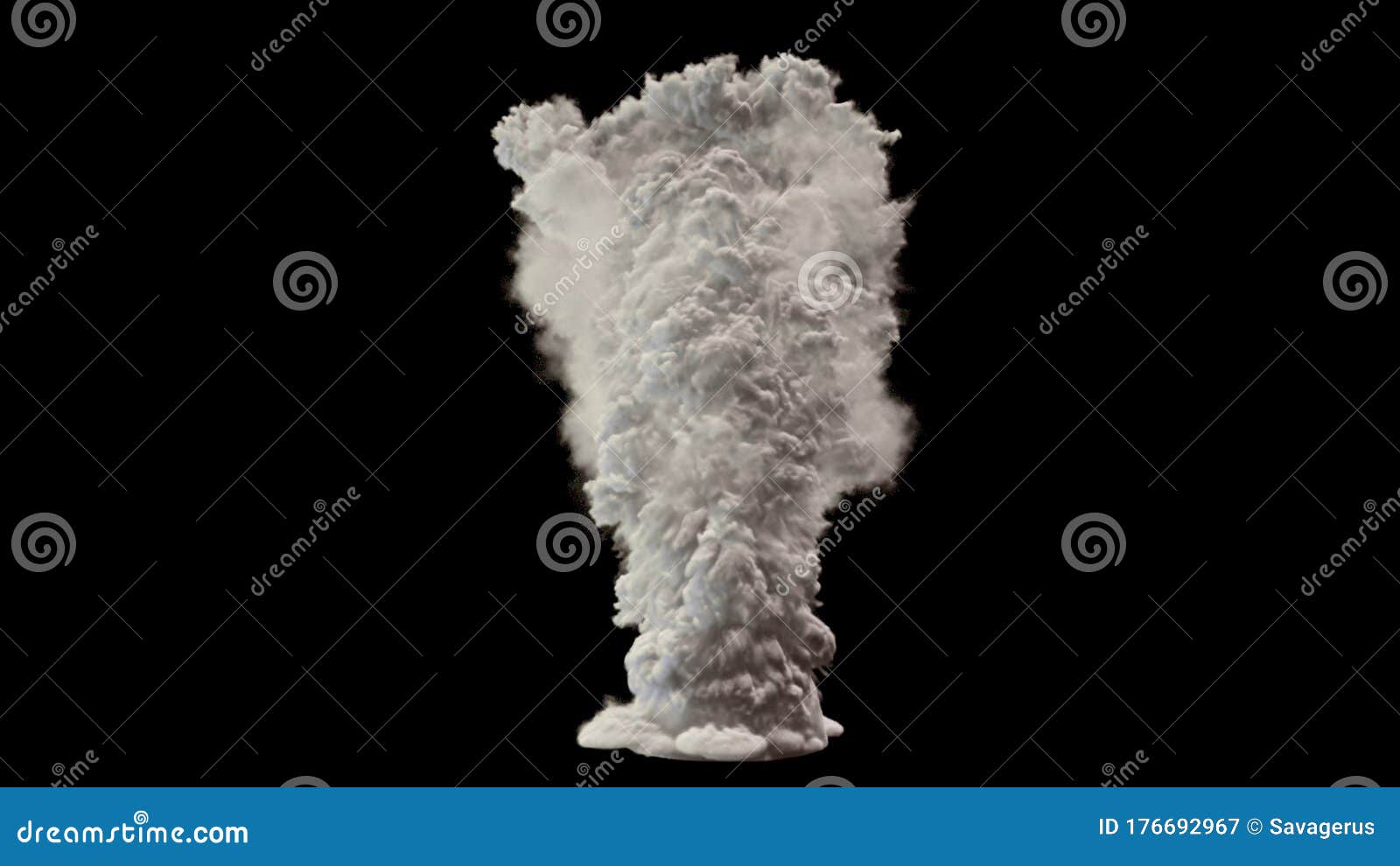Strong Thick White Smoke from Burning Chemicals. 3D Rendering Stock ...