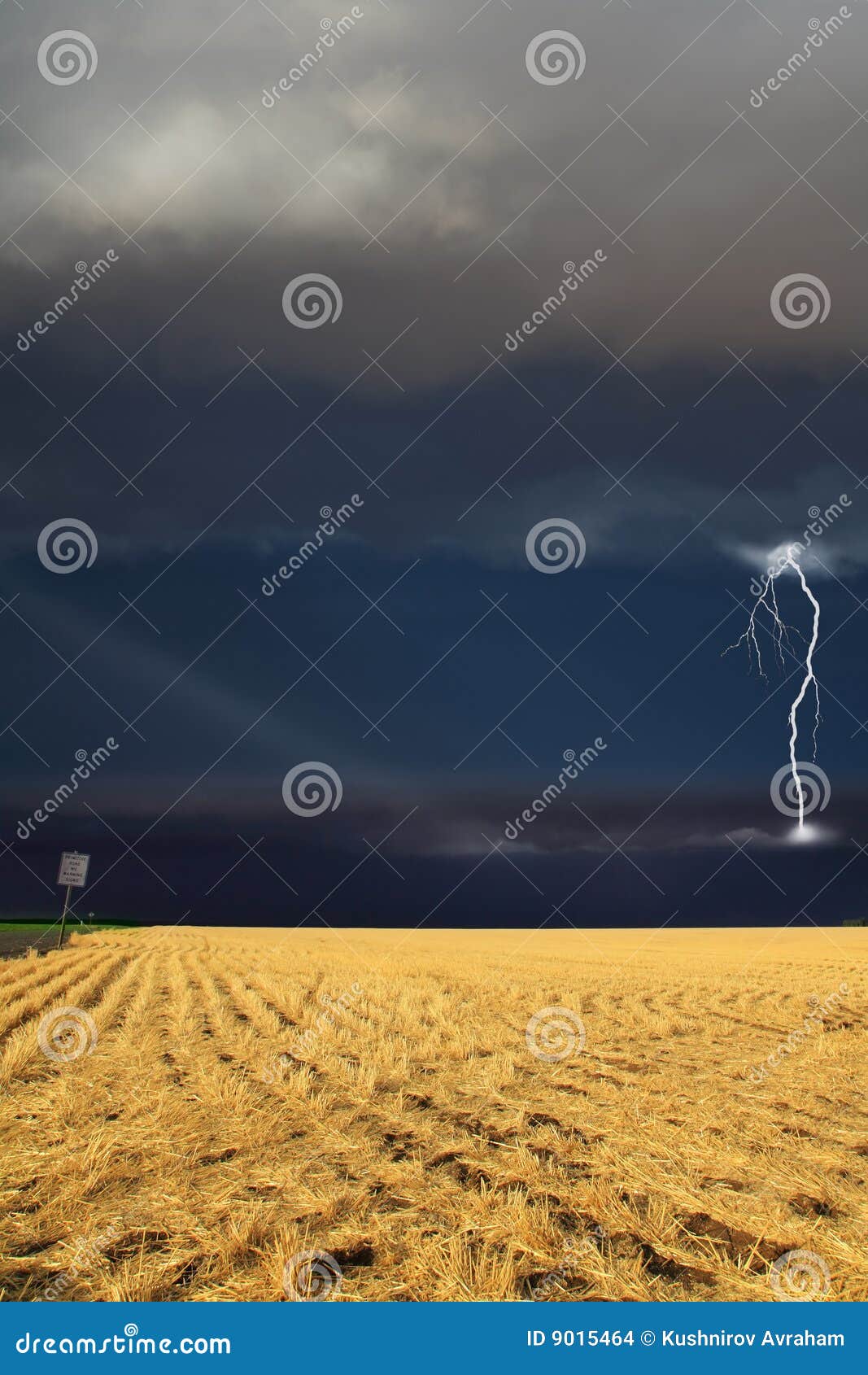 Strong Thunder-storm Above the Oblique Field Stock Photo - Image of ...