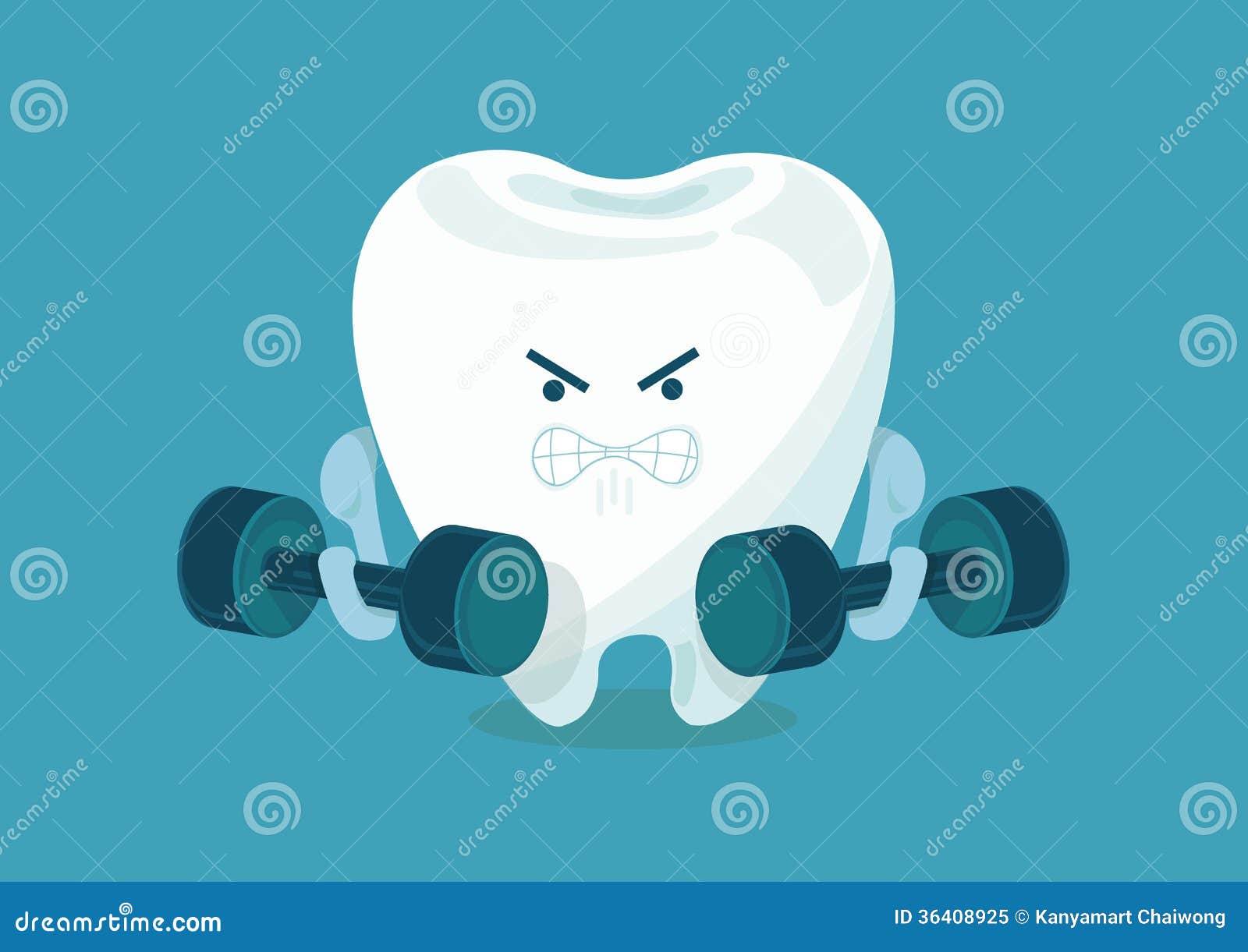 Strong tooth stock vector. Illustration of medical, healthy - 36408925