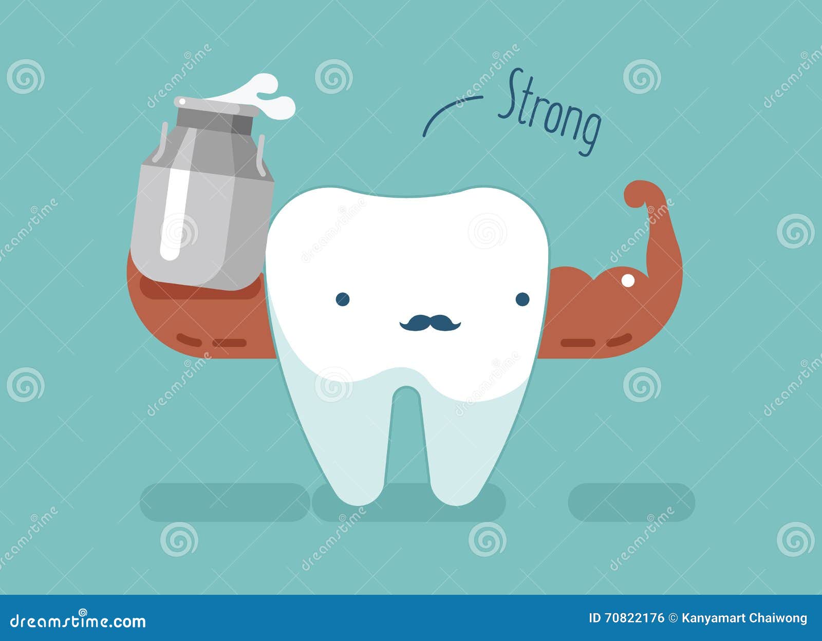 Strong Tooth ,dental Concept Stock Vector - Illustration of fist ...