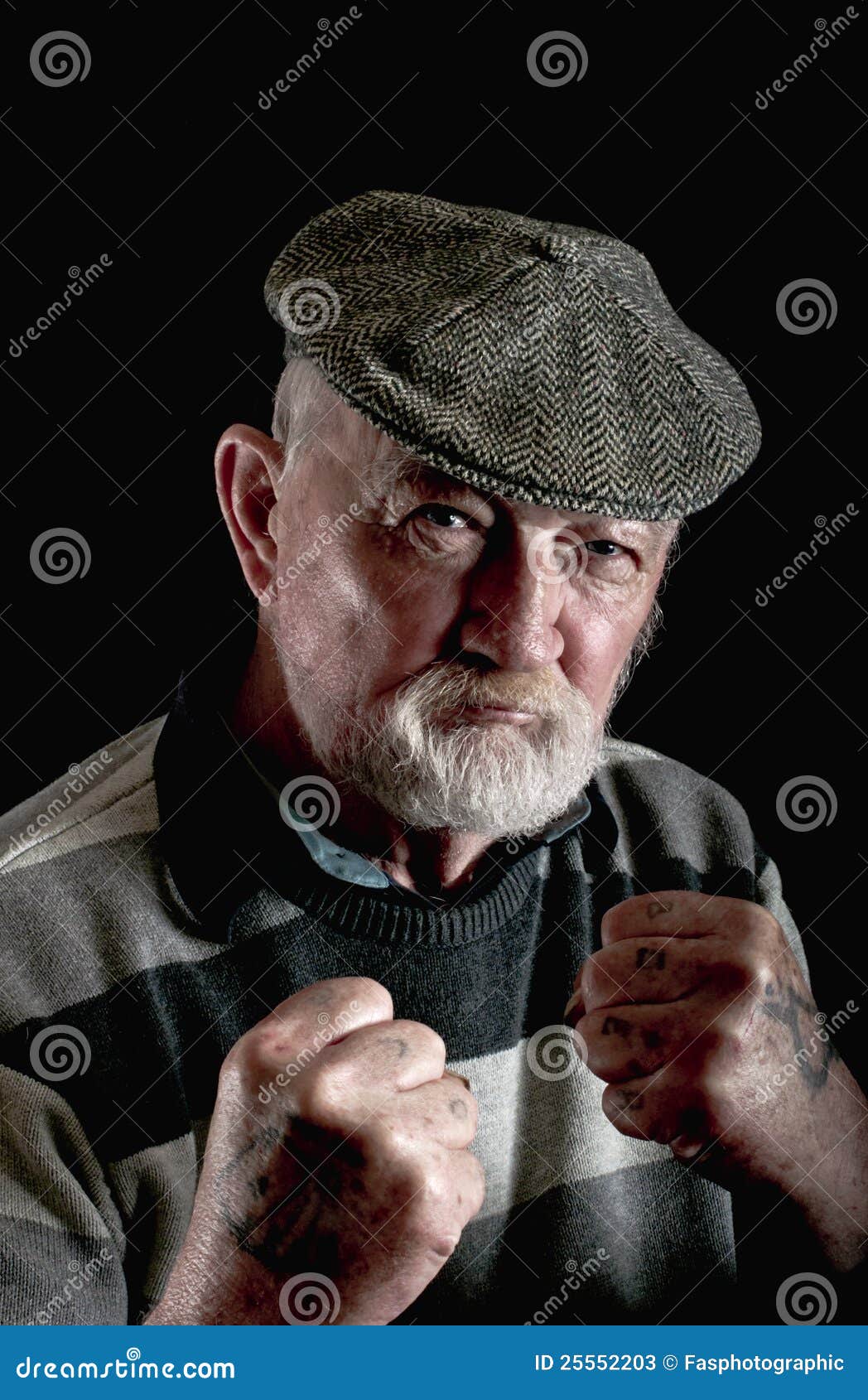 Strong and tough old man stock image. Image of boxer - 25552203