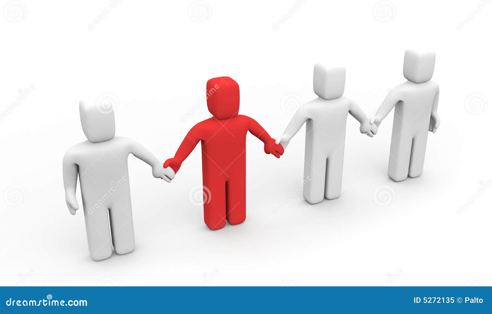 Strong Union with Different Person Stock Illustration - Illustration of ...