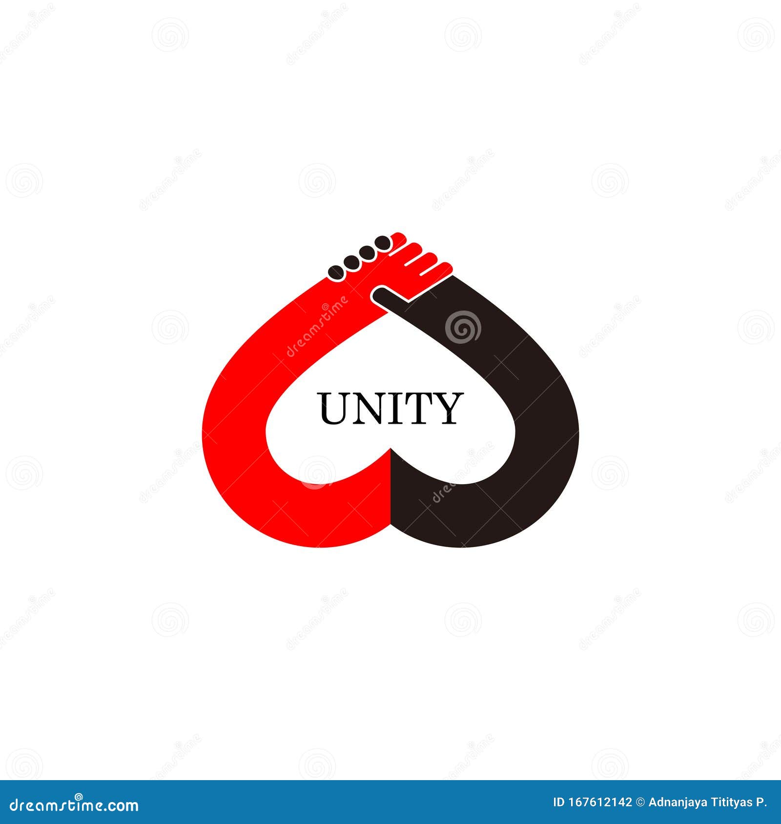 Strong Unity Hand Shake Strong Team Symbol Vector Stock Vector ...