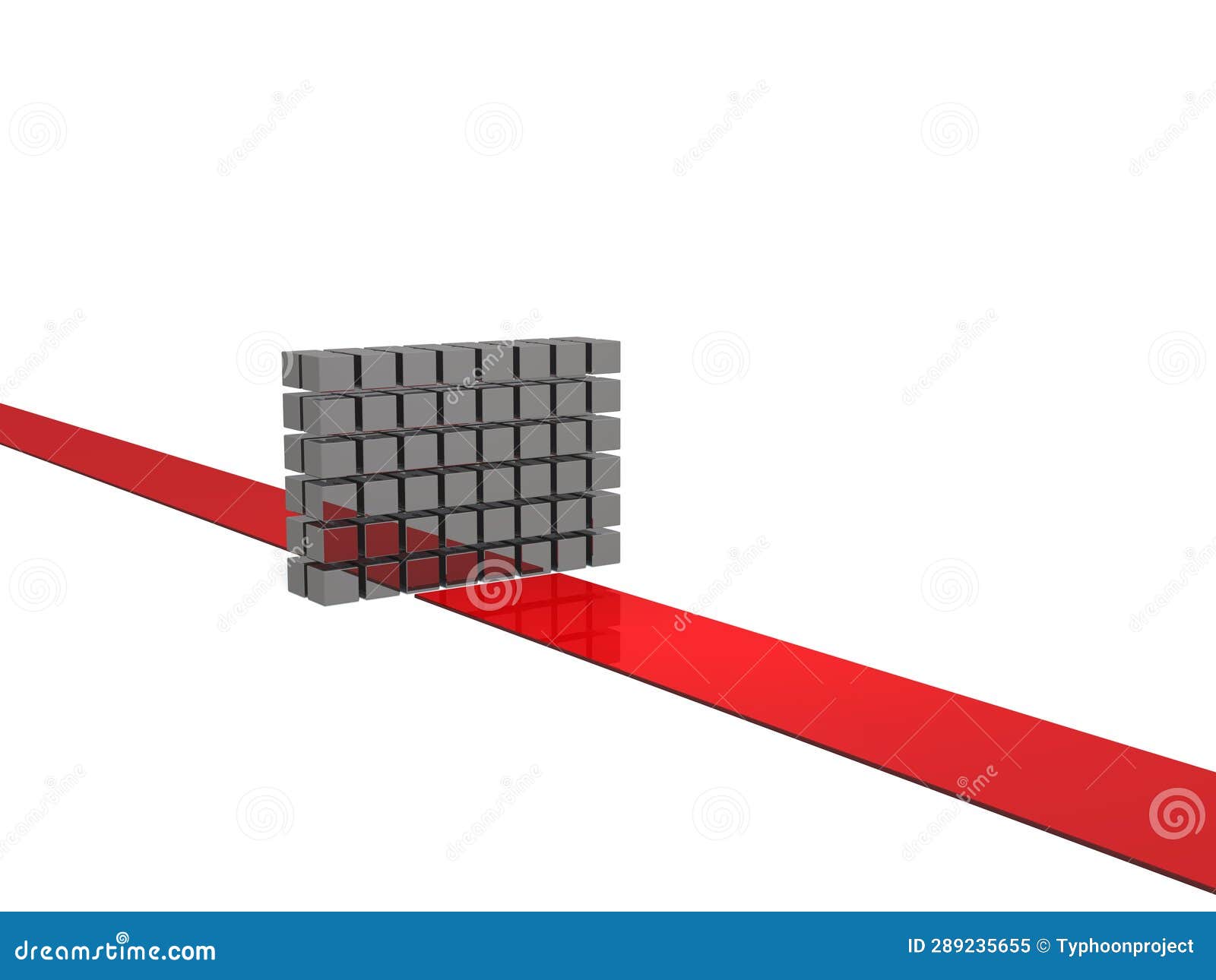 The Wall Is Blocking The Course. It Represents An Unexpected Accident ...