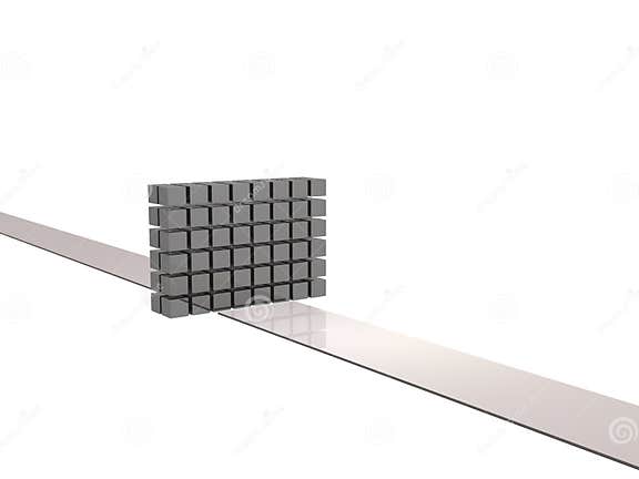 A Strong Wall Blocking the Path. an Abstract Concept Representing an ...