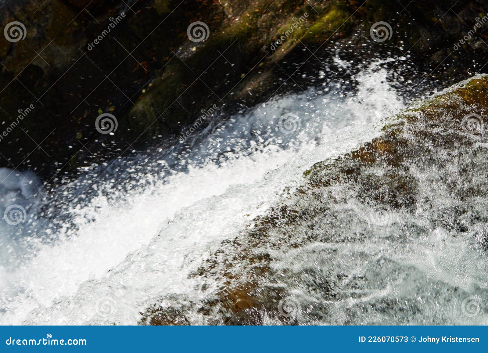 Strong Water from a Waterfall Stream Stock Image - Image of recreation ...