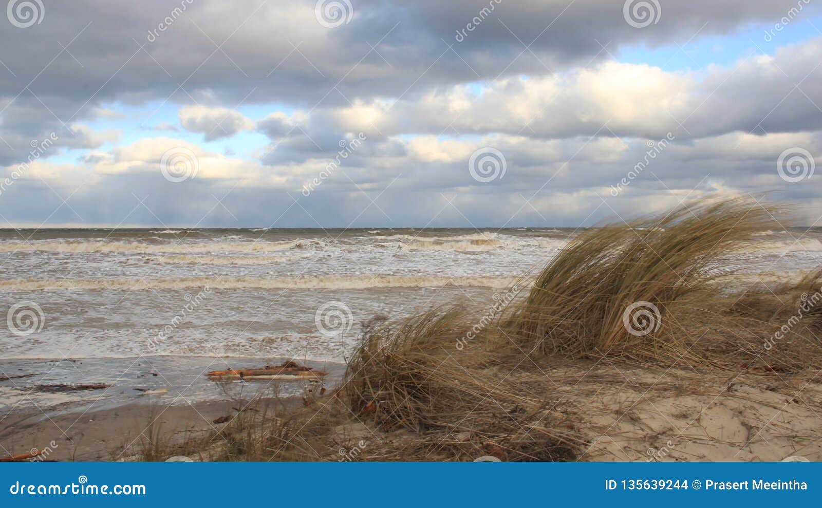 Surf. Strong Wave with Colorful Sky Stock Photo - Image of sands ...