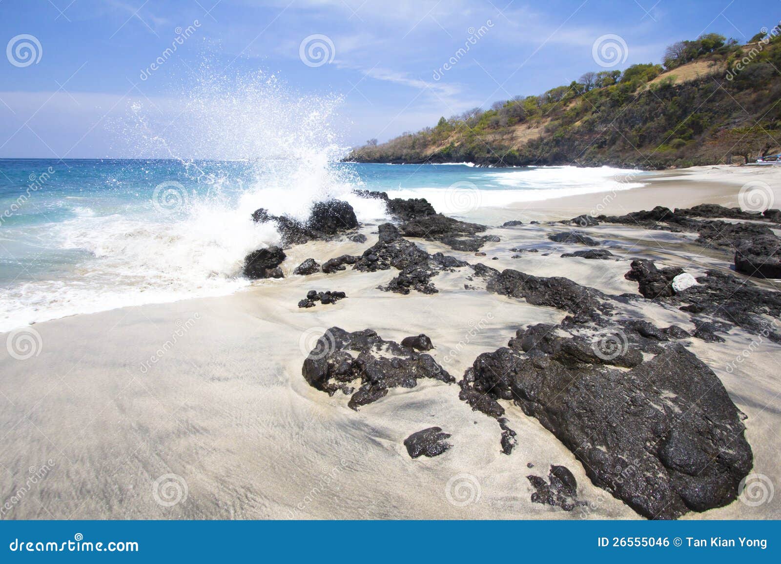 Strong waves at beach stock photo. Image of sand, wave - 26555046
