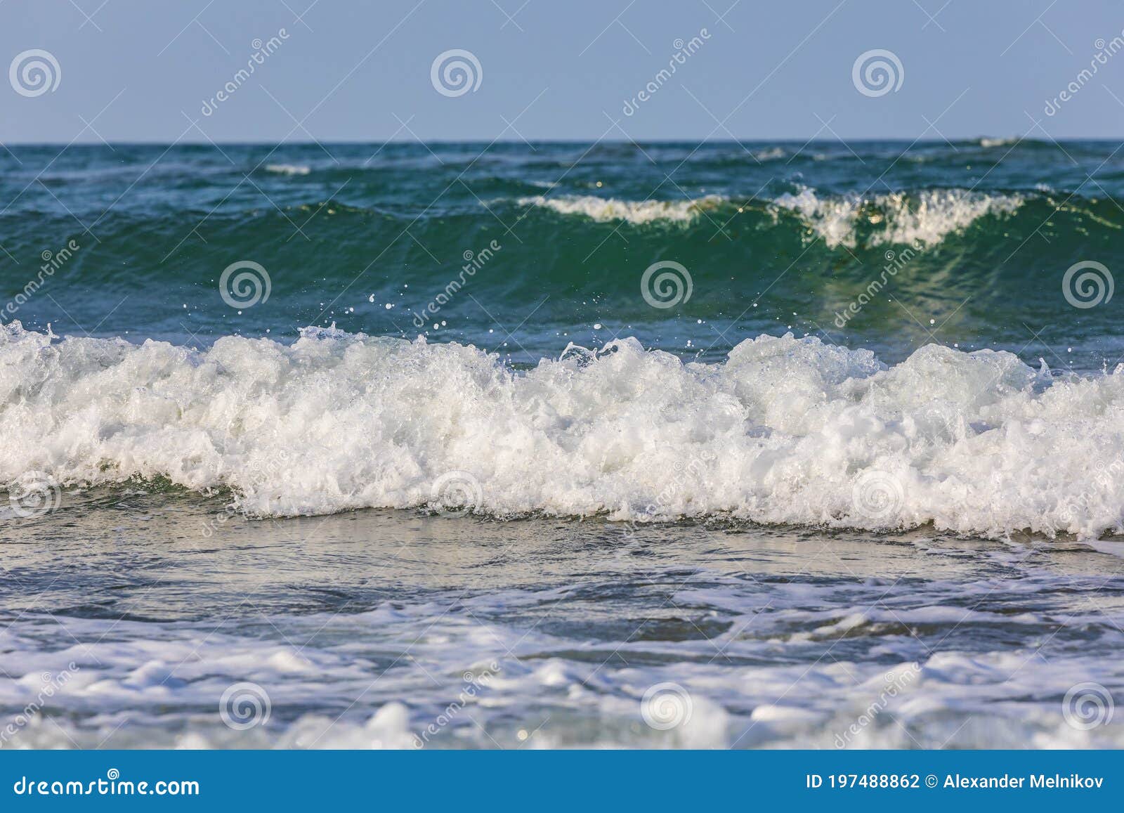 Strong Waves on the Coast of the Caspian Sea Stock Photo - Image of ...
