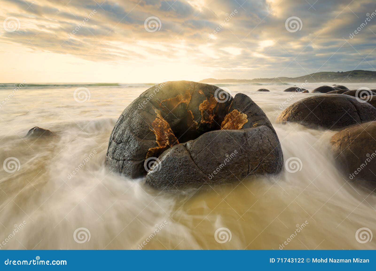Strong Waves Eroding the Rock at the Beach. Stock Photo - Image of ...