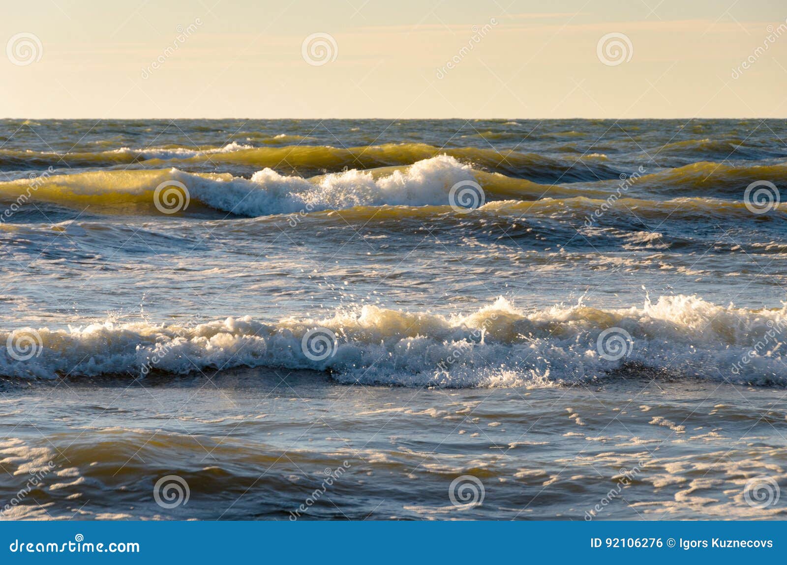 Strong waves. stock photo. Image of baltic, holiday, line - 92106276