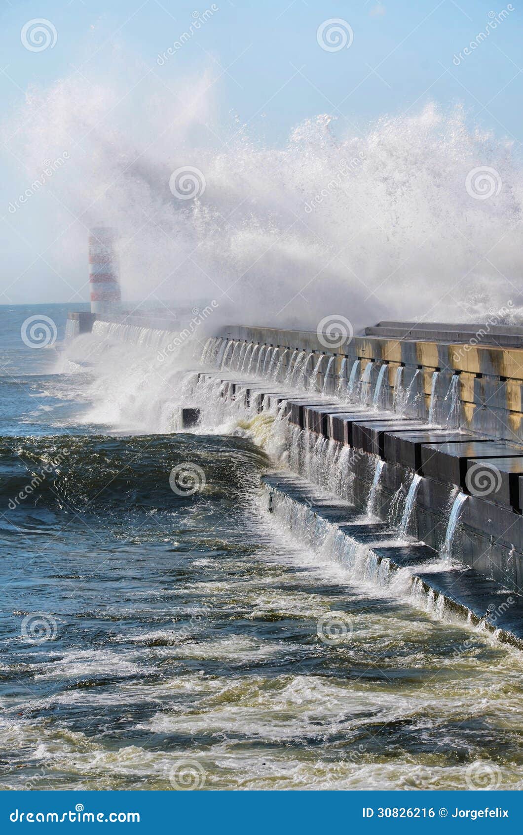 Strong Waves Hitting the Coast Stock Photo - Image of stone, pier: 30826216