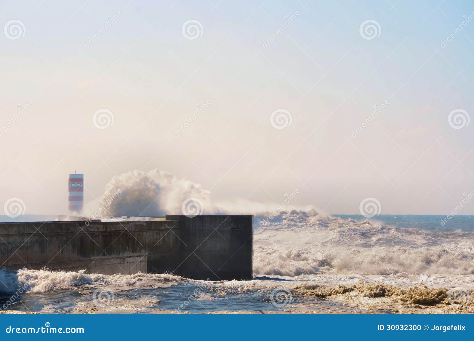 Strong Waves Hitting the Coast Stock Photo - Image of horizon, power ...