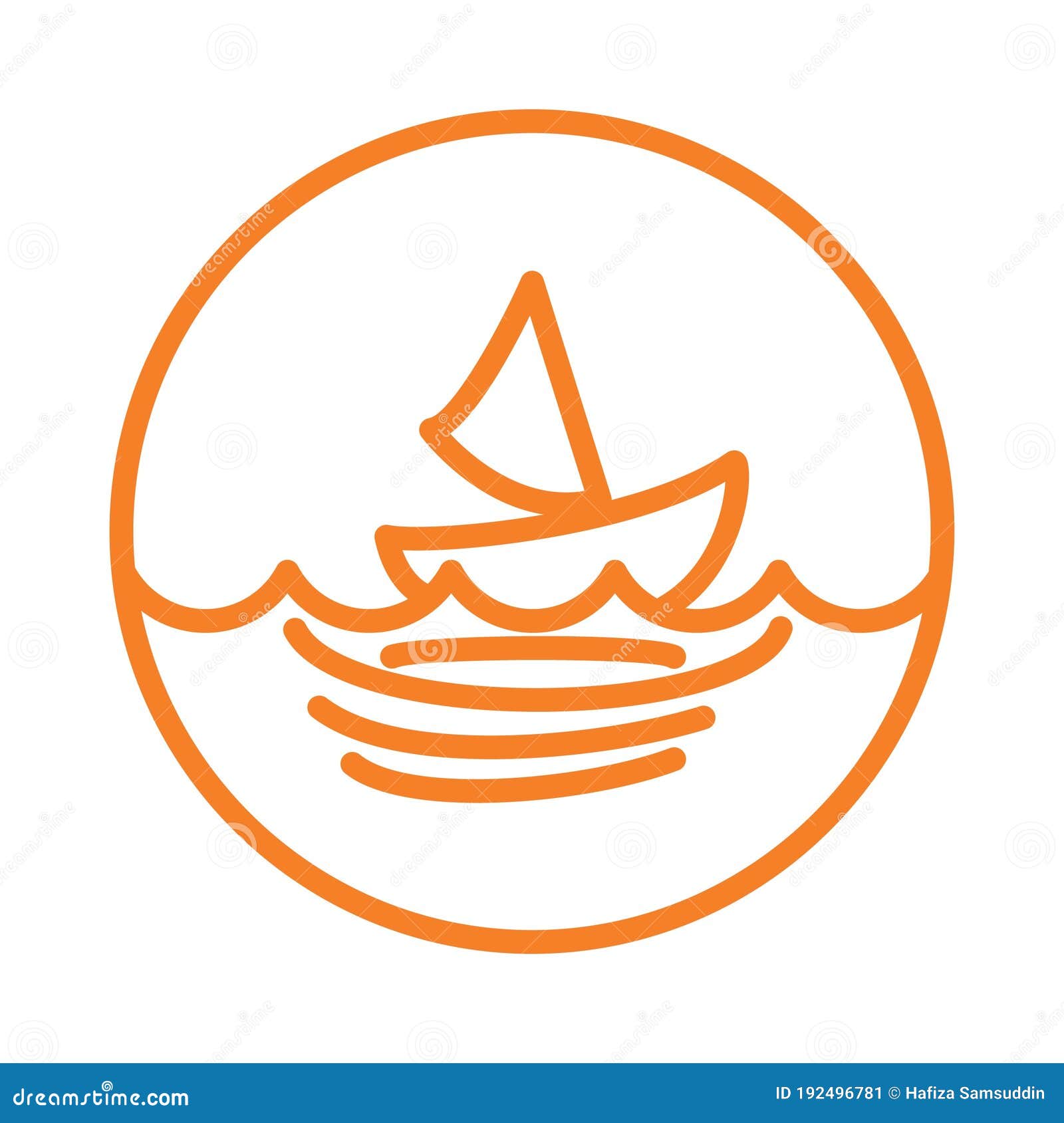 Strong Waves at Sea. Vector Illustration Decorative Design Stock Vector ...