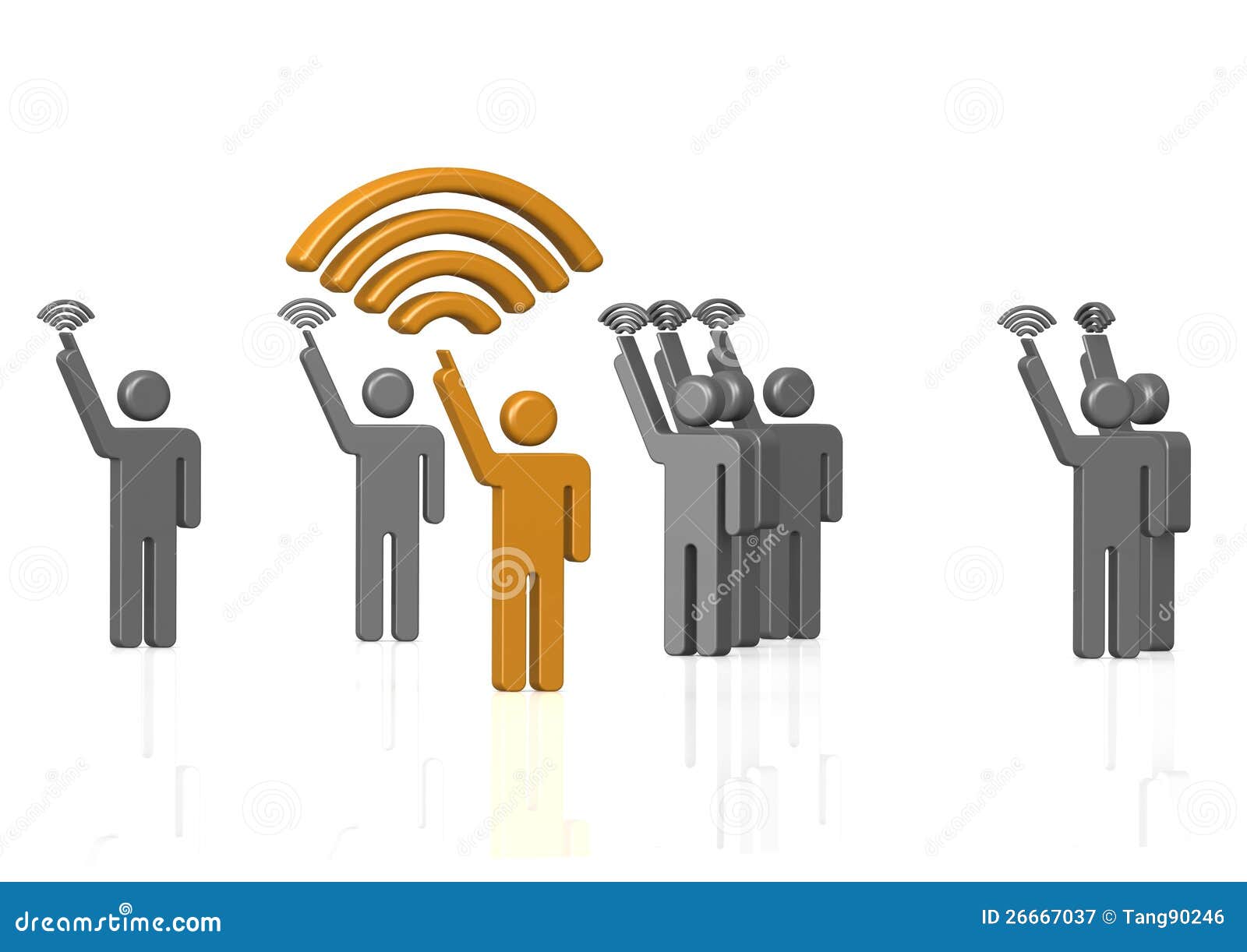 Strong Wi-Fi Signal stock illustration. Illustration of mobile - 26667037