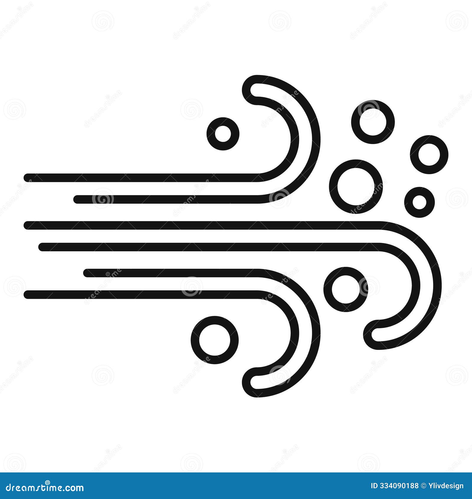 Strong Wind Blowing from Left To Right with Particles Stock ...