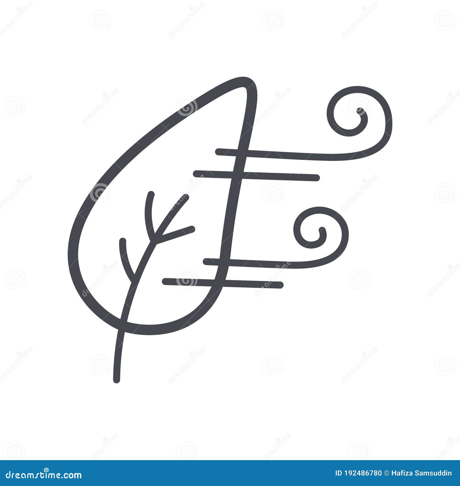 Strong Wind Blowing. Vector Illustration Decorative Design Stock Vector ...