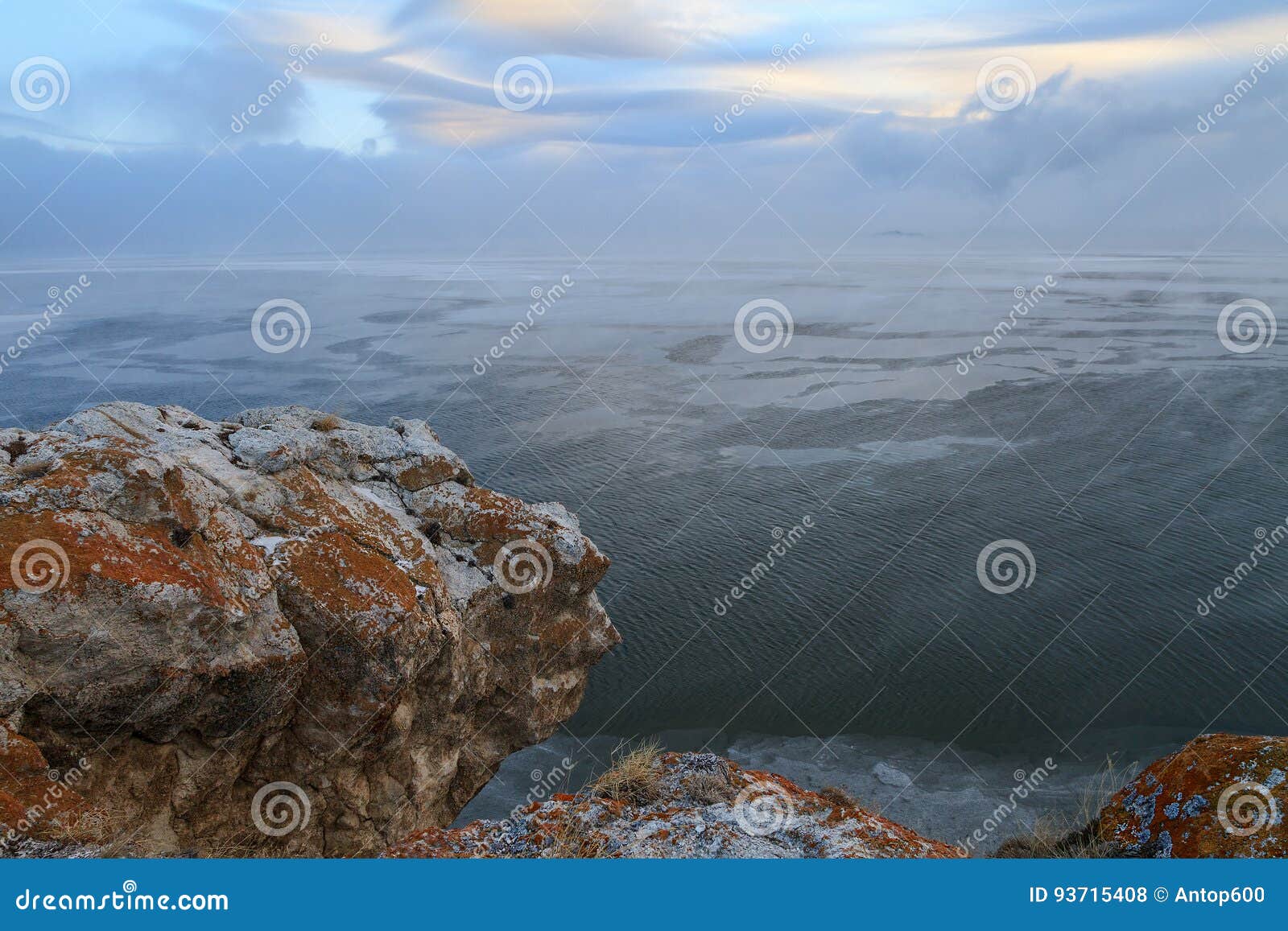 Strong Wind Breaks and Moves Ice Floes Stock Photo - Image of ripple ...
