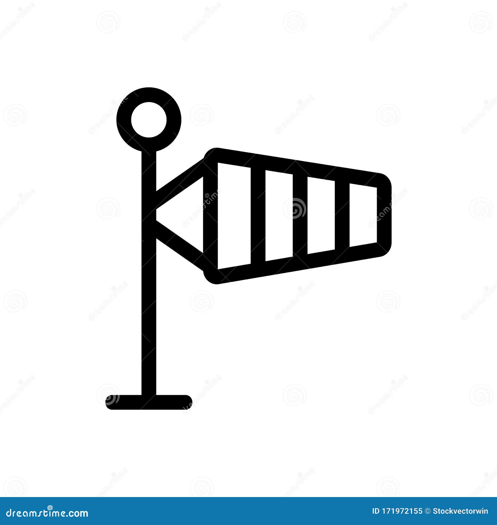 Strong Wind Icon Vector. Isolated Contour Symbol Illustration Stock ...