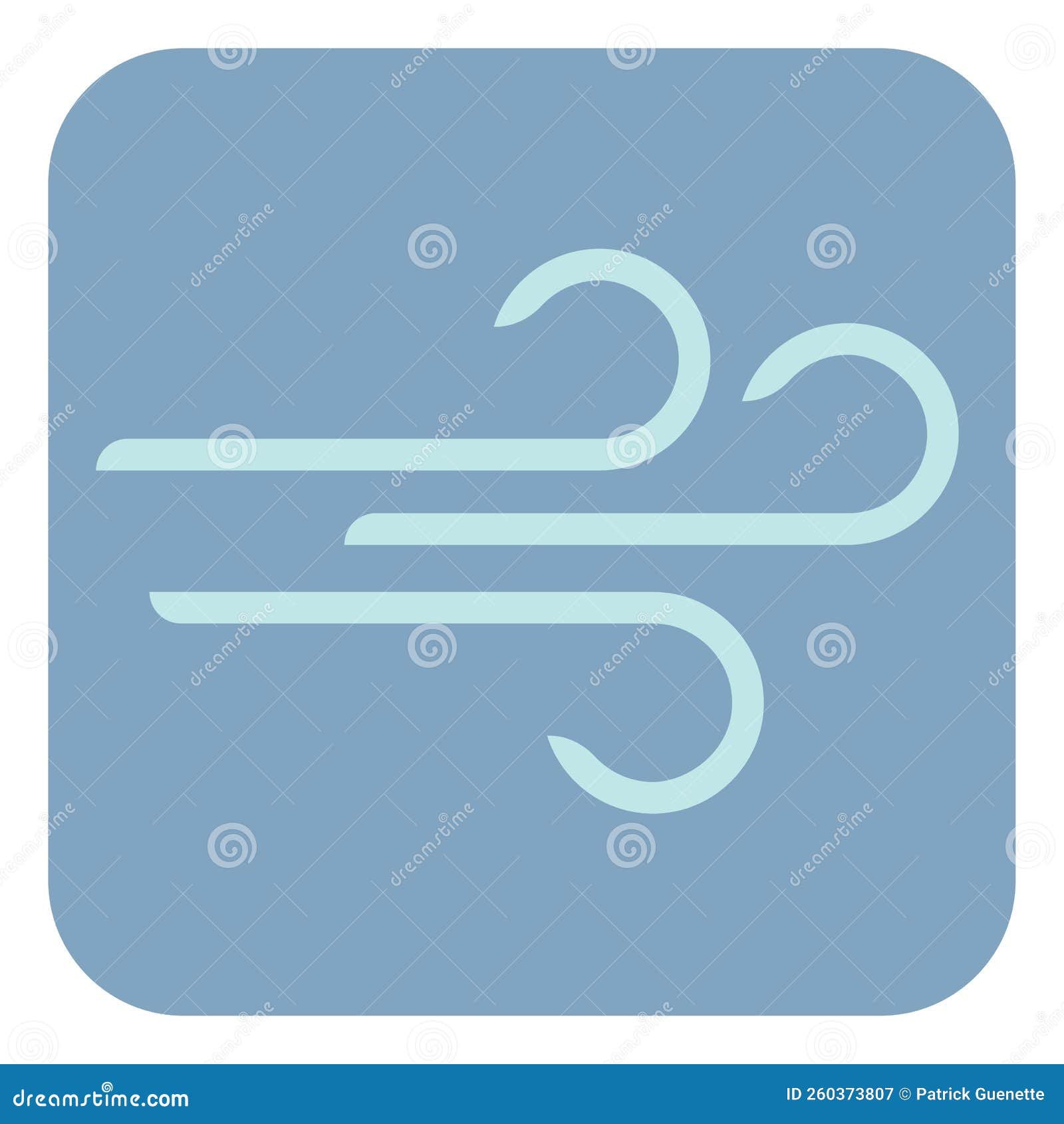 Strong wind, icon stock vector. Illustration of forecast - 260373807