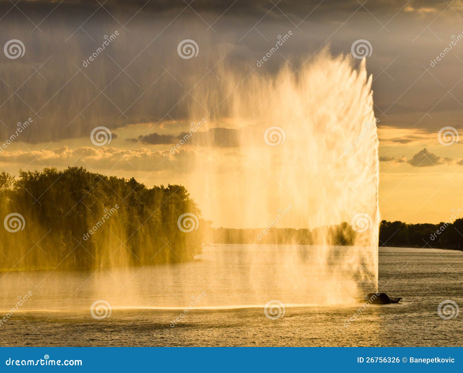 Strong wind on a lake stock photo. Image of belgrade - 26756326