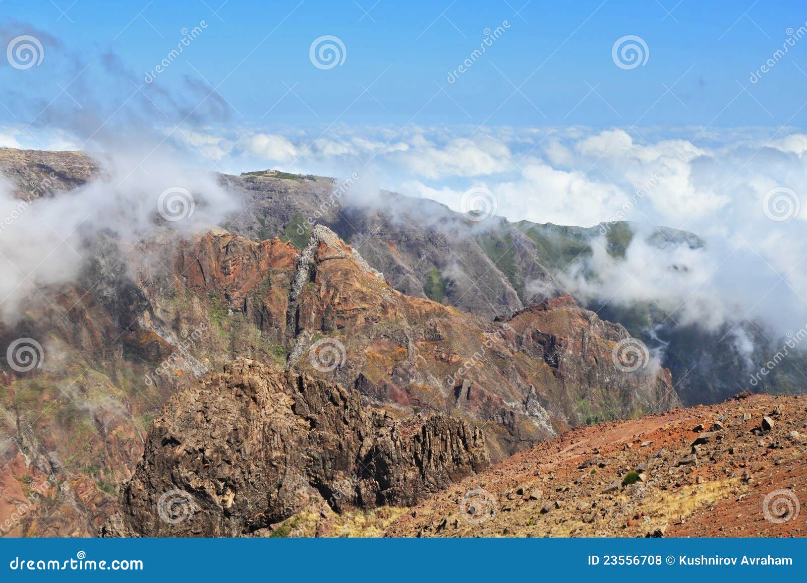 By Strong Wind in the Mountains Stock Photo - Image of rockies ...