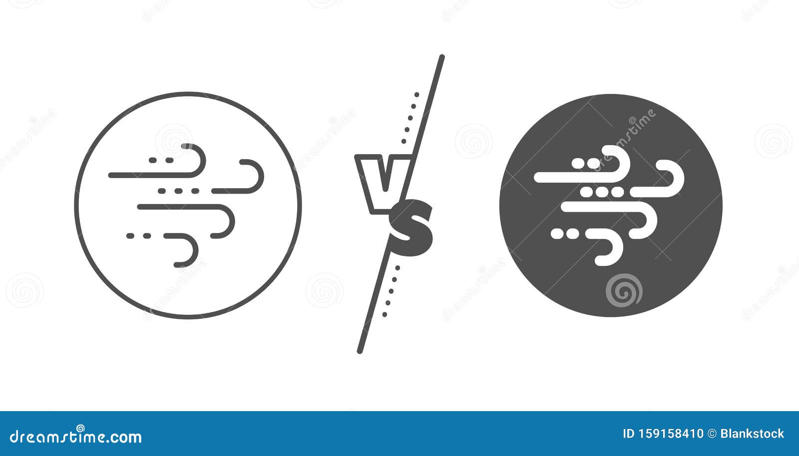 Windy Weather Line Icon. Strong Wind. Vector Stock Vector ...