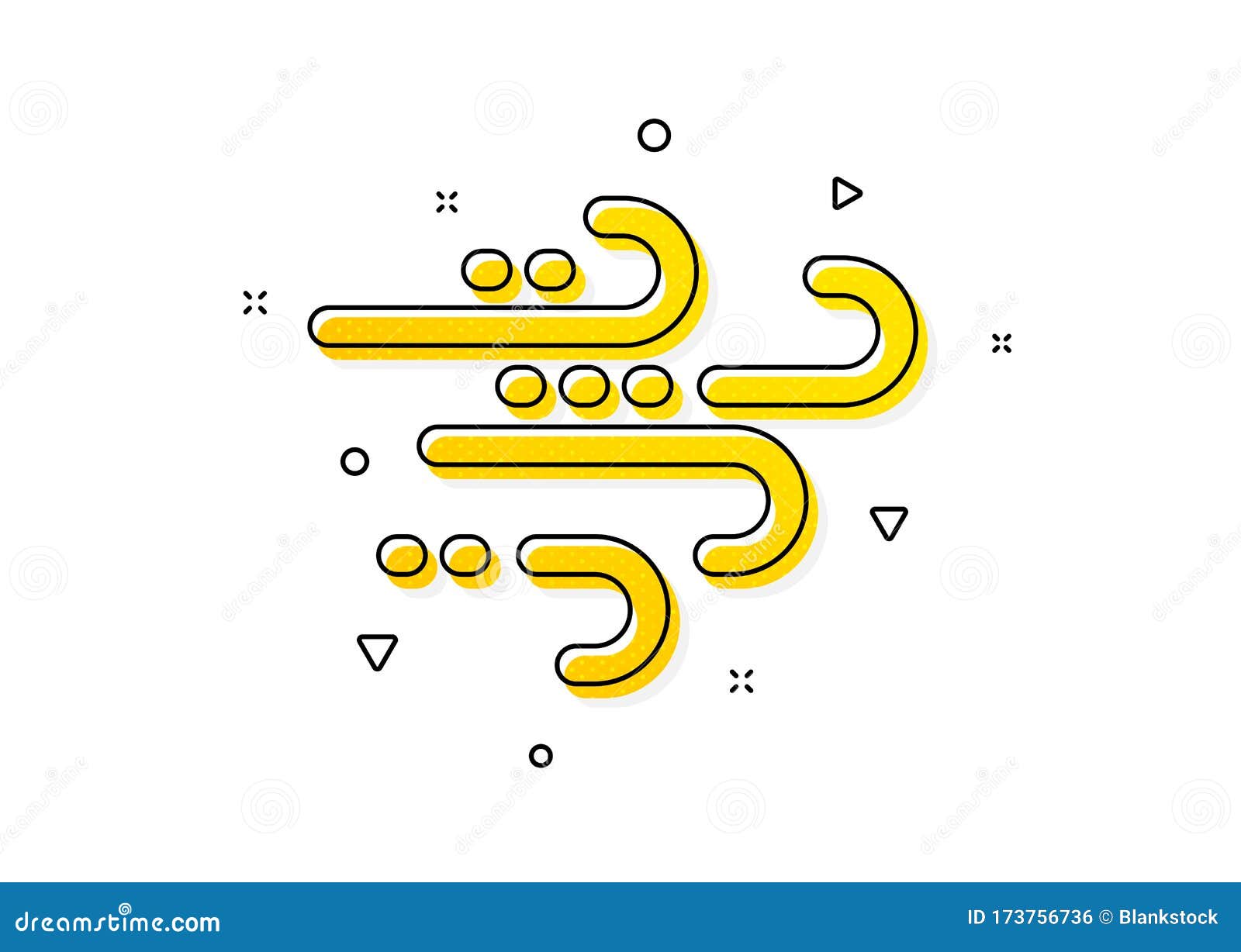 Windy Weather Icon. Strong Wind. Vector Stock Vector - Illustration of ...