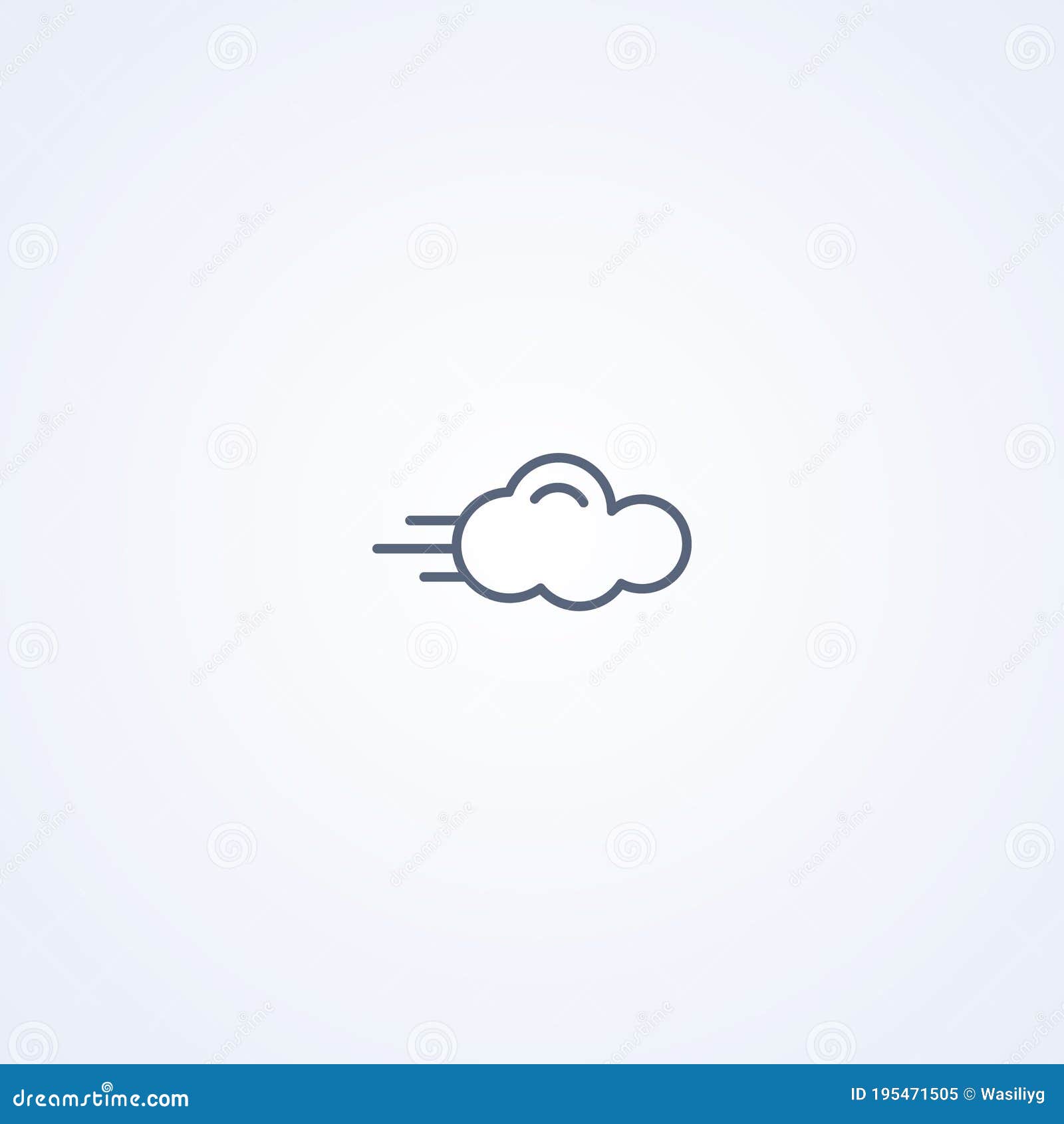 Strong Wind, Vector Best Gray Line Icon Stock Vector - Illustration of ...