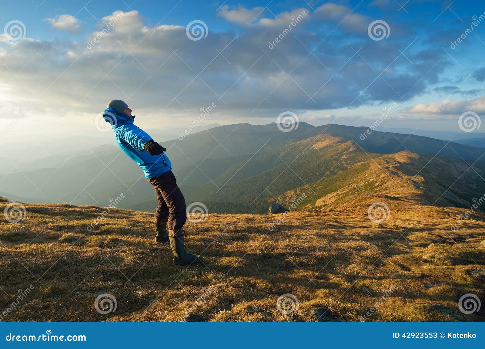 Strong Winds in the Mountains Stock Image - Image of meadow, balance ...