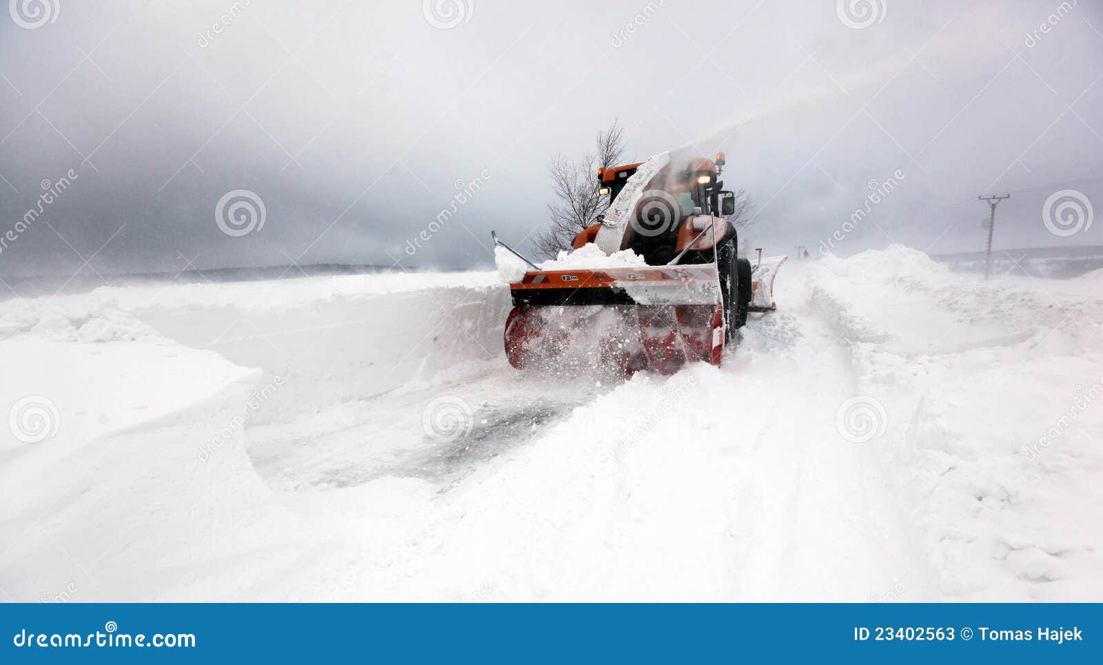 Strong winds and snow editorial stock photo. Image of snowblower - 23402563
