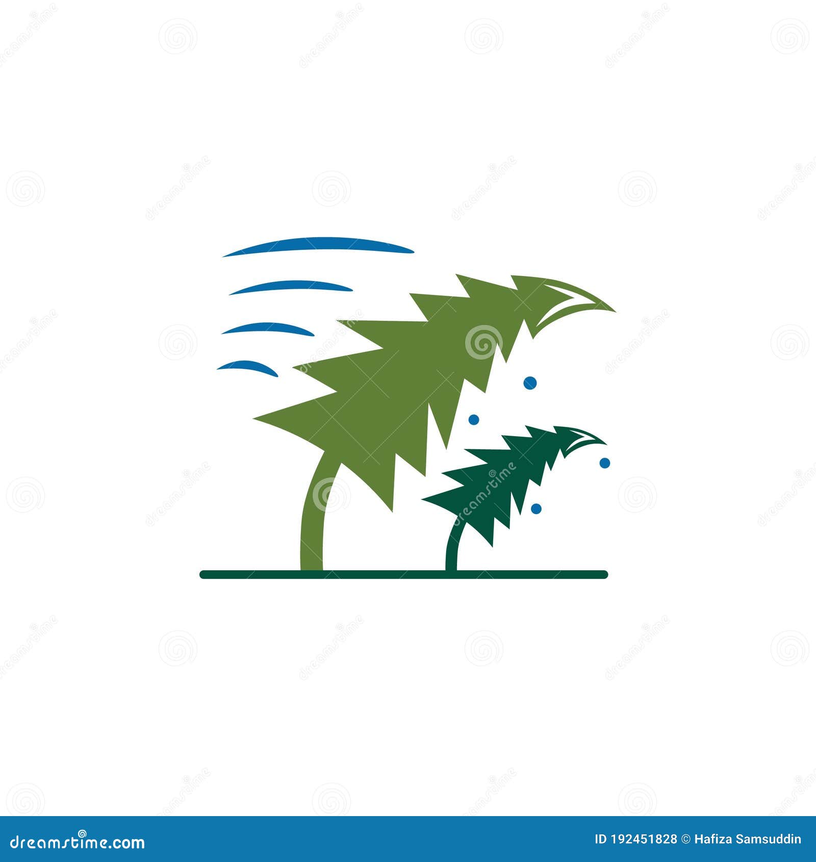 Map Of The Winds Vector Illustration. Educational Air Flow Direction ...