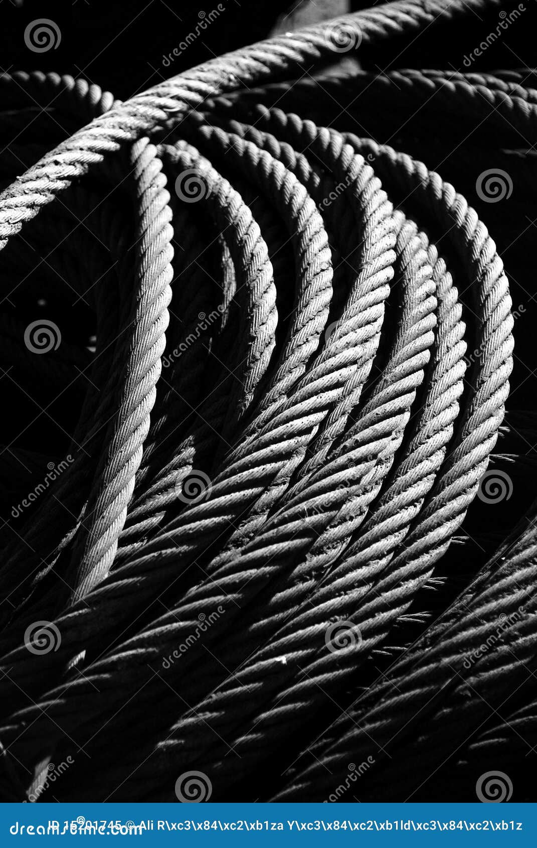 Strong Wire Rope stock image. Image of rusting, grease - 15201745