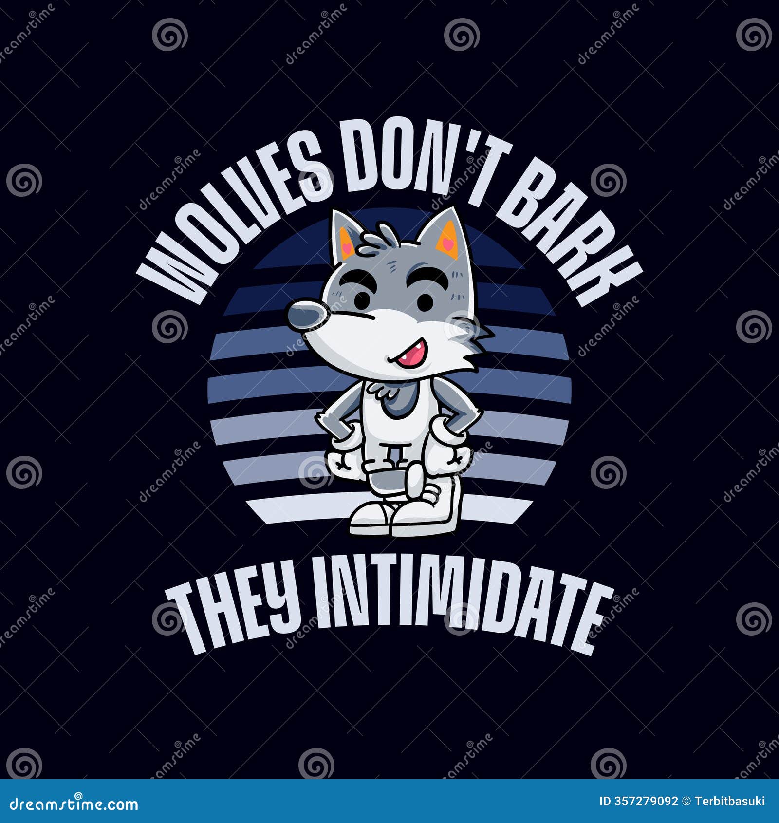 A Vector Cartoon Illustration Strong Wolf Gym Stock Illustration ...