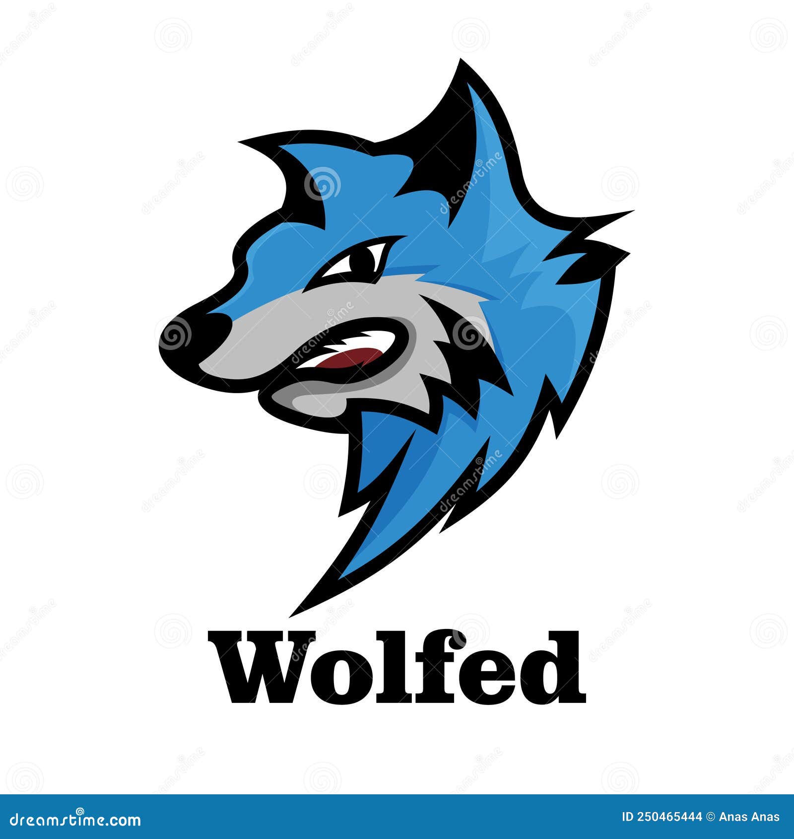 Strong Wolf Logo Vector, Character Design Stock Vector - Illustration ...