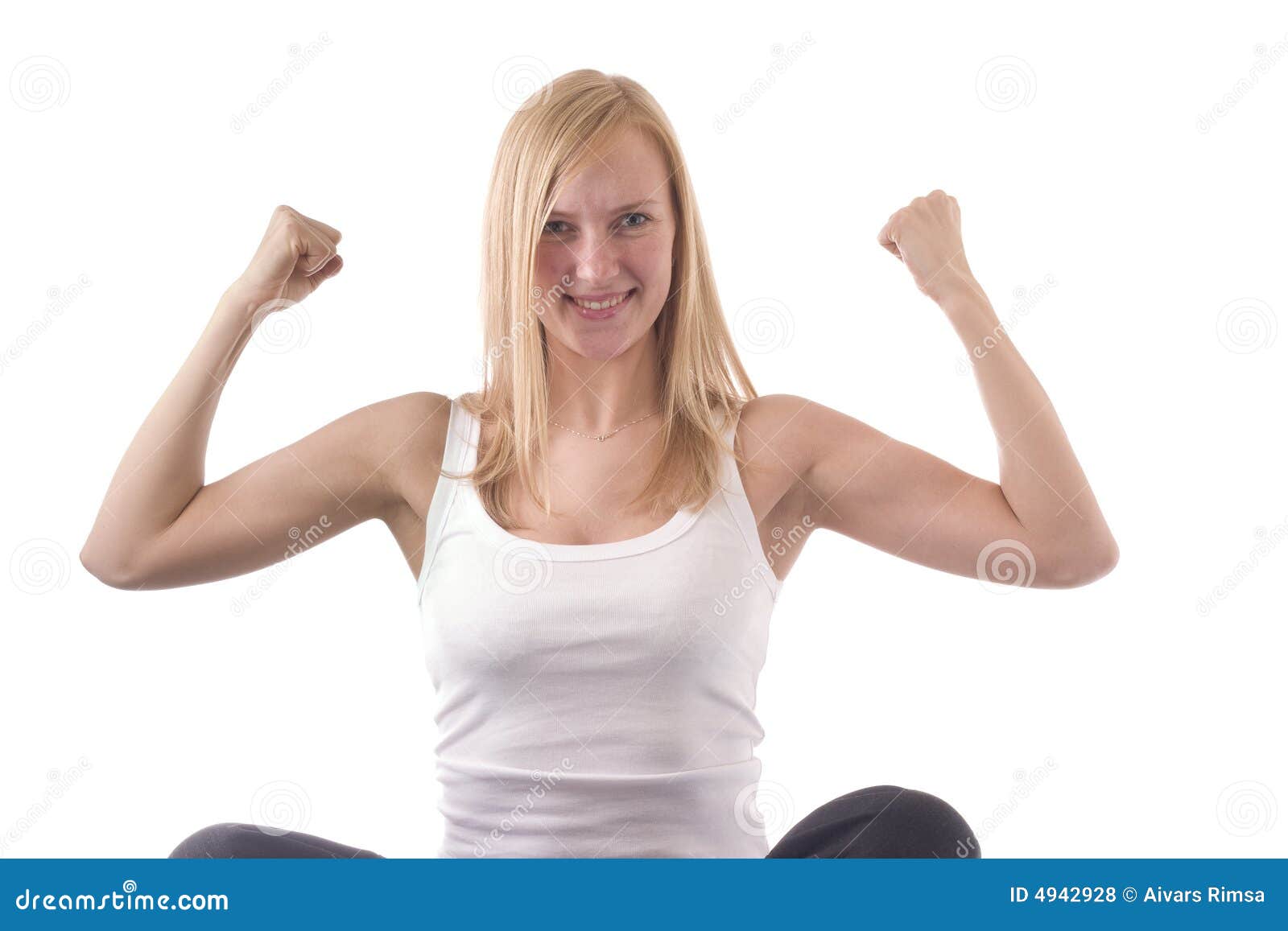 Strong woman stock photo. Image of muscles, loss, gymnast - 4942928