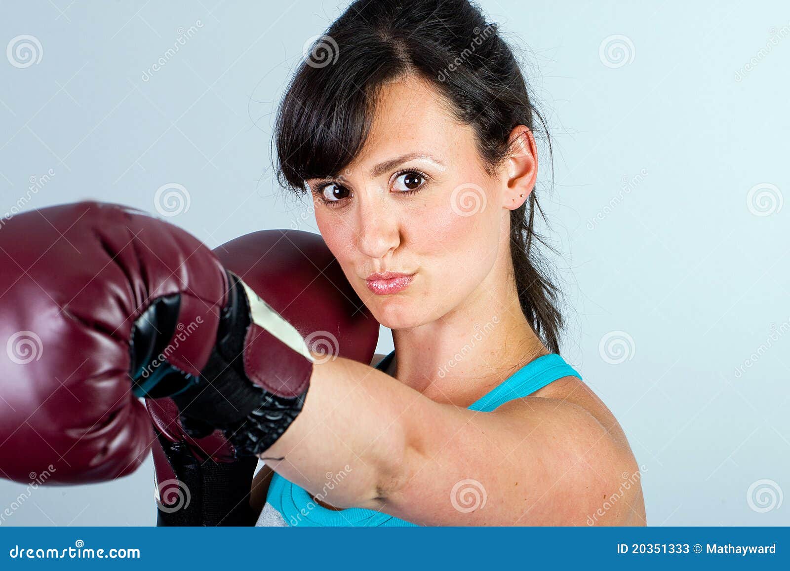Strong Woman with Boxing Gloves Stock Image - Image of boxing ...