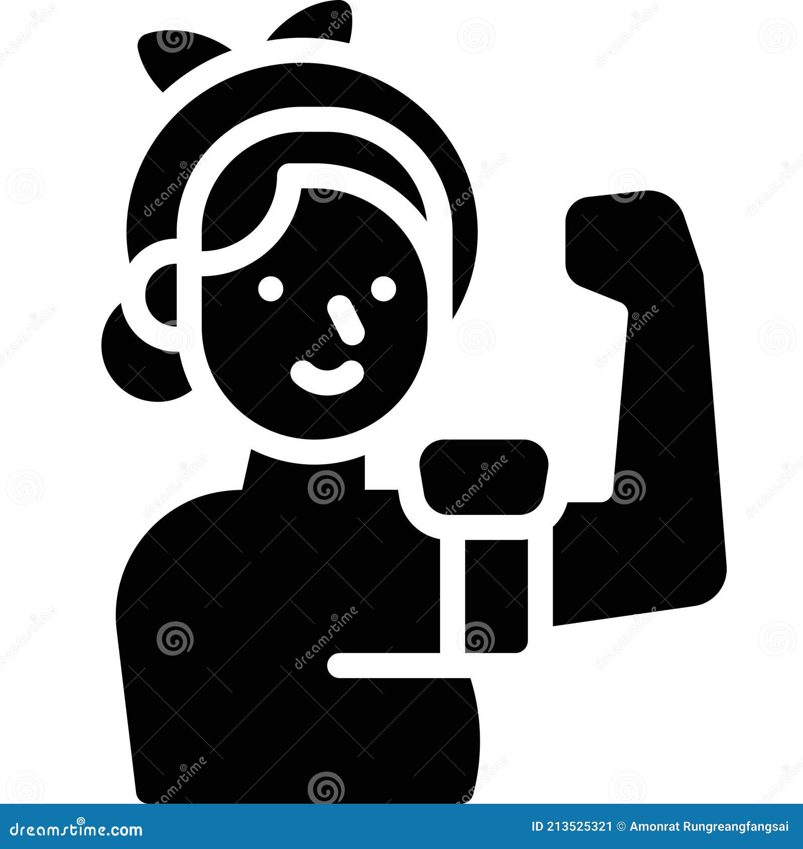 Strong Woman Icon, Feminism Related Vector Stock Vector - Illustration ...