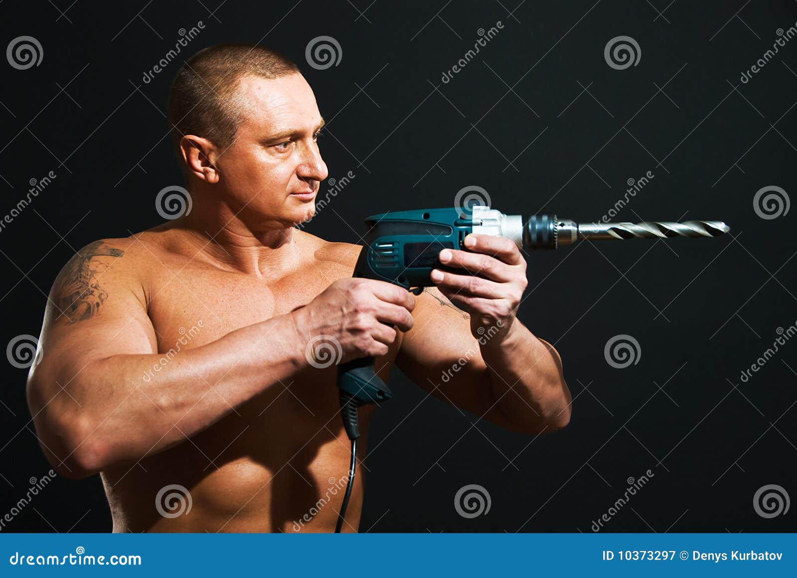 Strong worker stock image. Image of bodybuilder, caucasian - 10373297