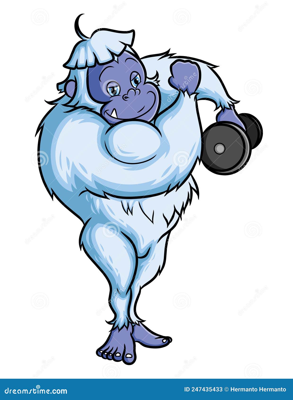 3d Snowman Lifting Weights Stock Photography | CartoonDealer.com #42752678