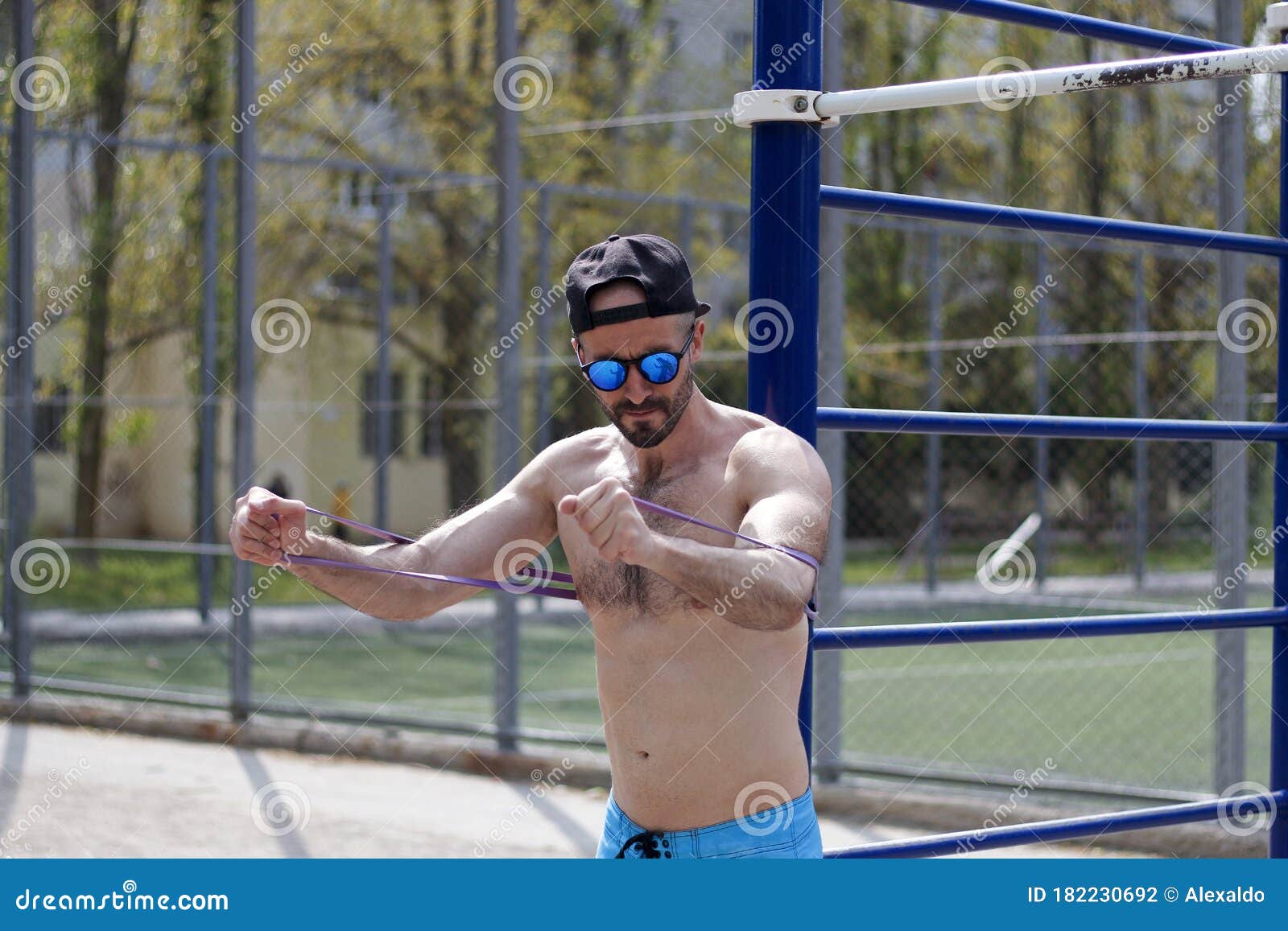Man with rubber stock photo. Image of muscular, male - 182230692