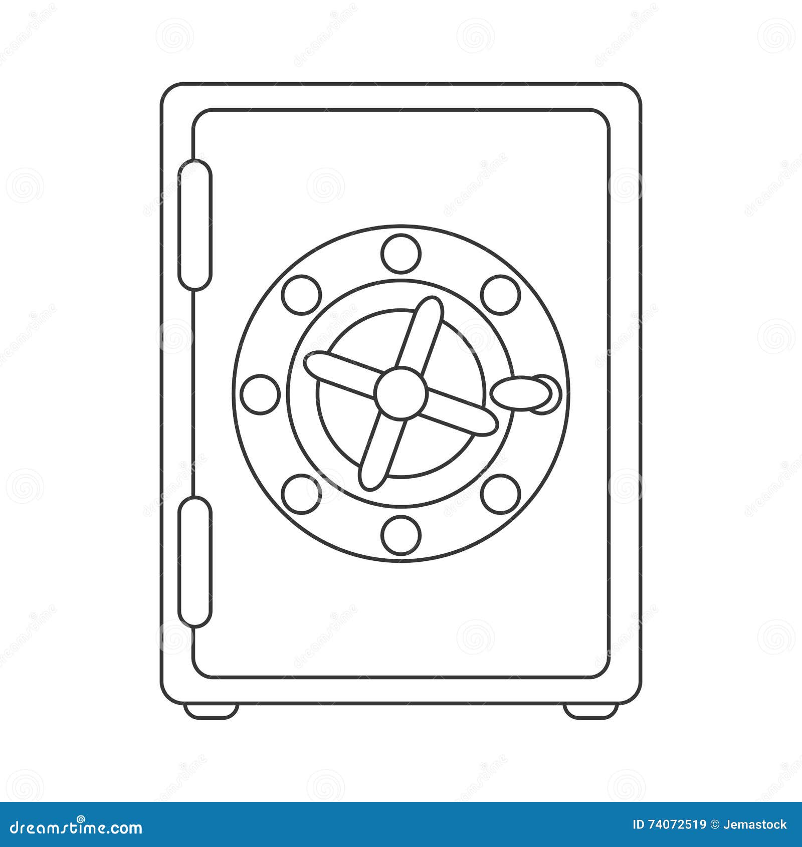 Strongbox Box Security Safe Money Stock Illustration - Illustration of ...