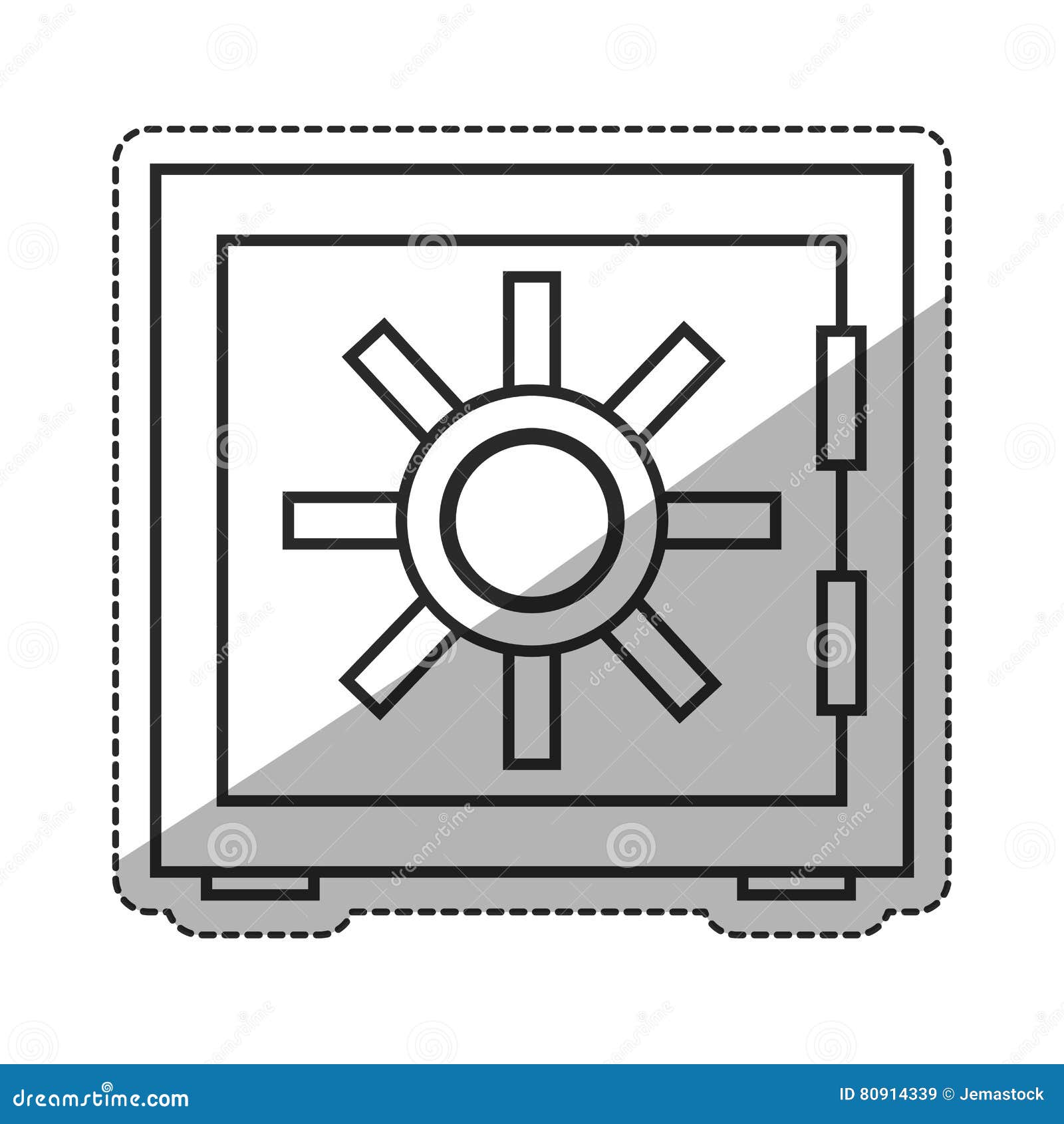Strongbox design stock vector. Illustration of vector - 80914339