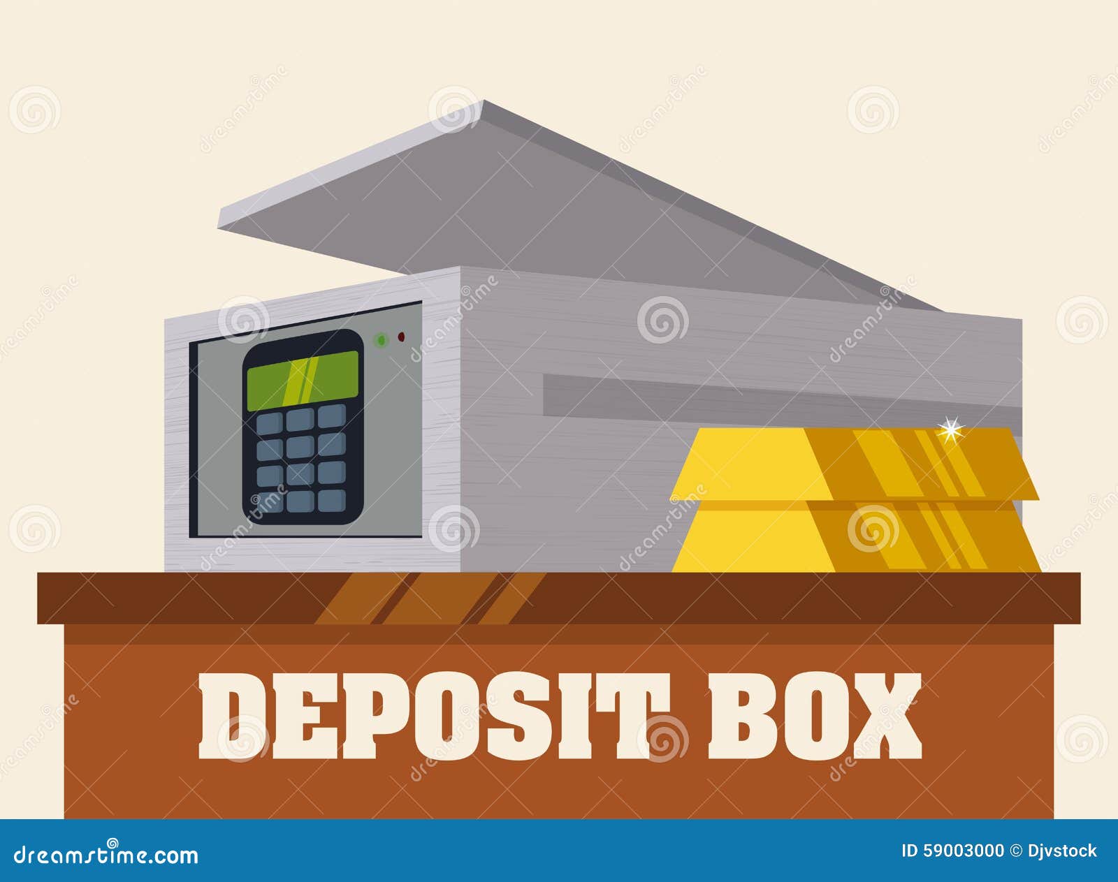 Strongbox design. stock vector. Illustration of business - 59003000