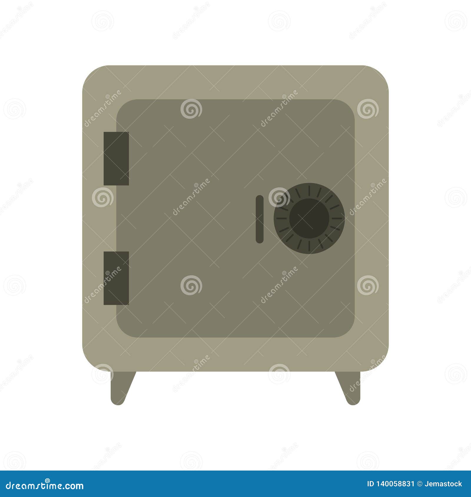 Strongbox security symbol stock vector. Illustration of metal - 140058831