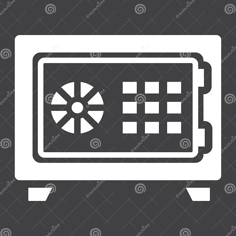 Strongbox Solid Icon, Bank Safe and Security Stock Vector ...