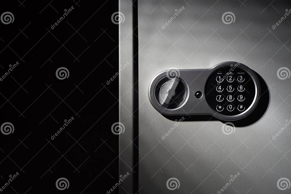 Strongbox Steel Safe with Digital Combination Code Lock Stock Image ...