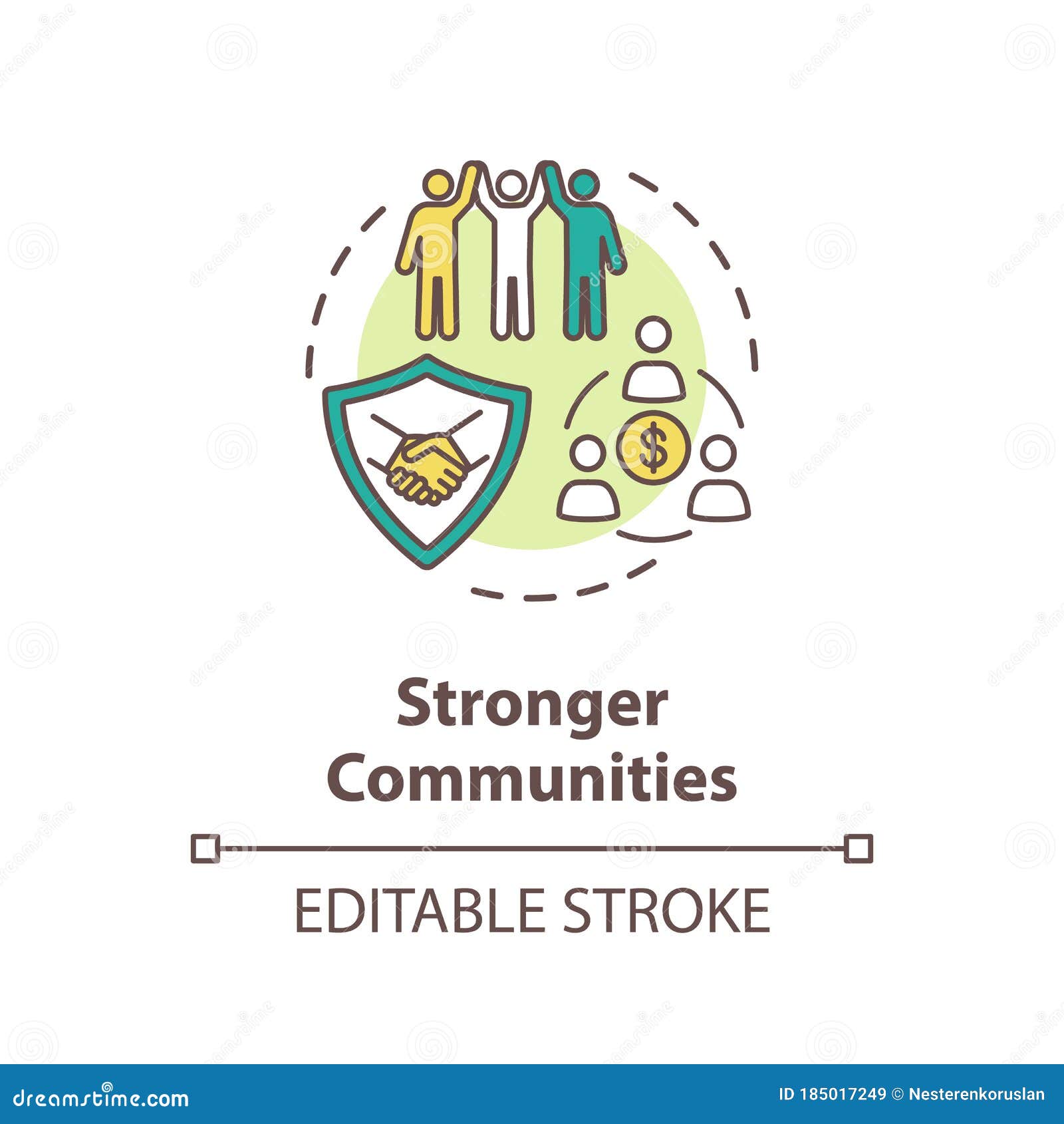 Stronger Community Concept Icon Stock Vector - Illustration of ...