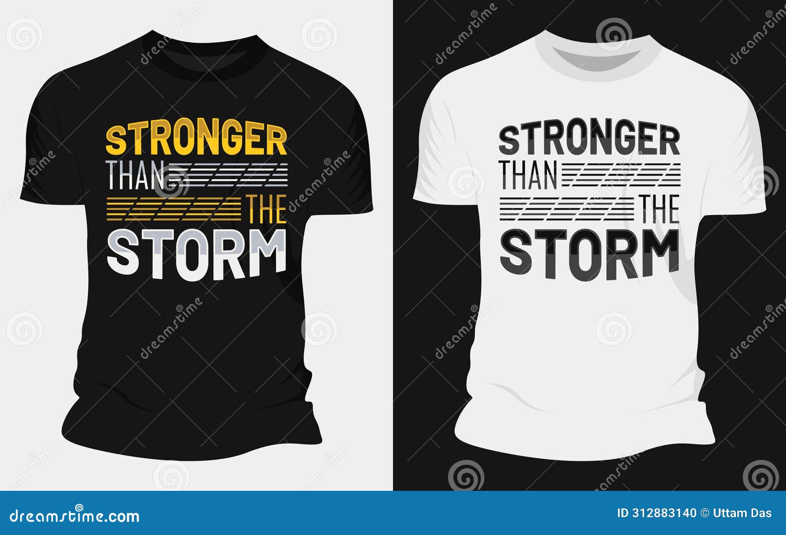 Stronger Than the Storm - Typographic T-shirt Design Stock Vector ...